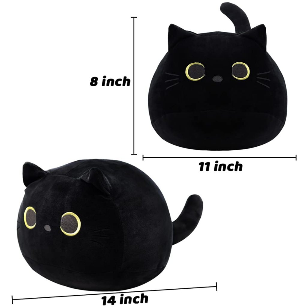 Timi 30cm Black Cat Stuffed Toy Cat Plush Toy Cat Pillow Baby Plush ...