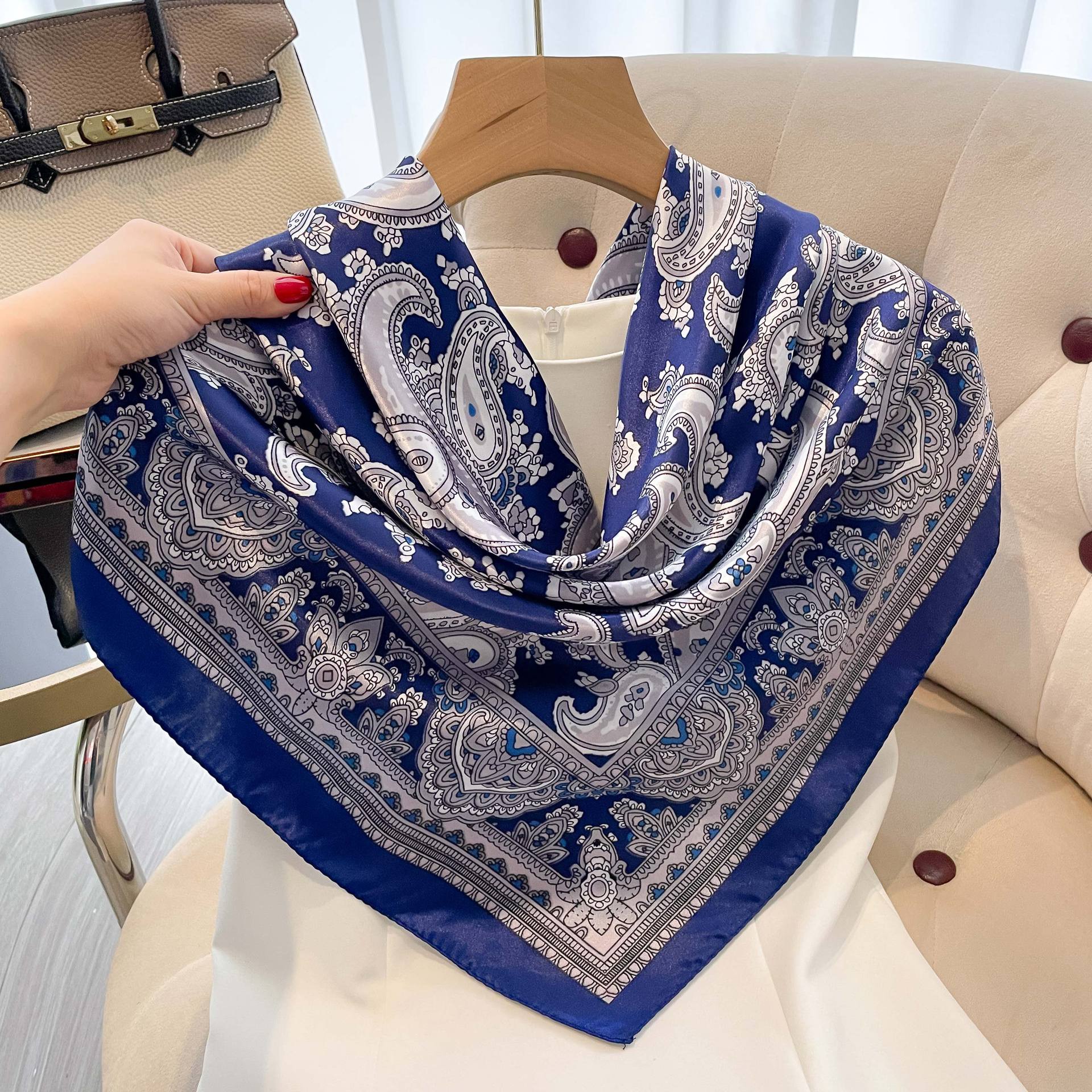 Hijab scarf shawls SK005 Fashion Kerchief Silk Satin Neck Scarf For ...