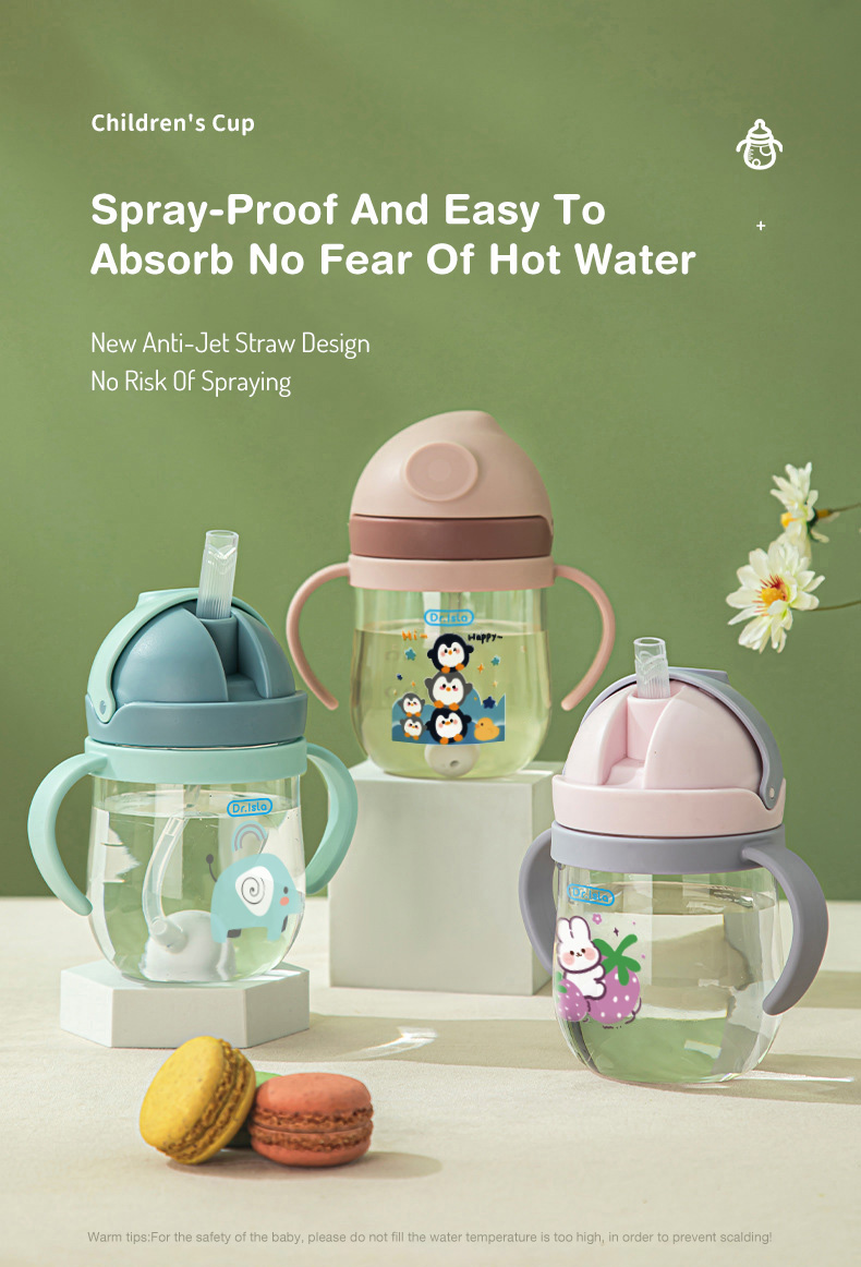 AVINIE Poppy Mini Silicone Sippy Straw Cup with Handle, BPA Free Babies ...