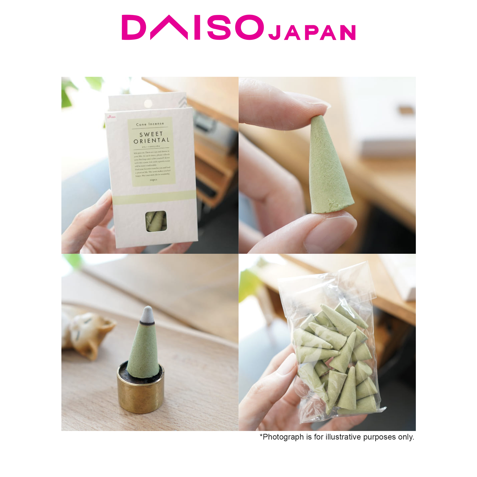 Daiso Sweet Oriental Scent Cone Incense (20 pieces) | Shopee Philippines
