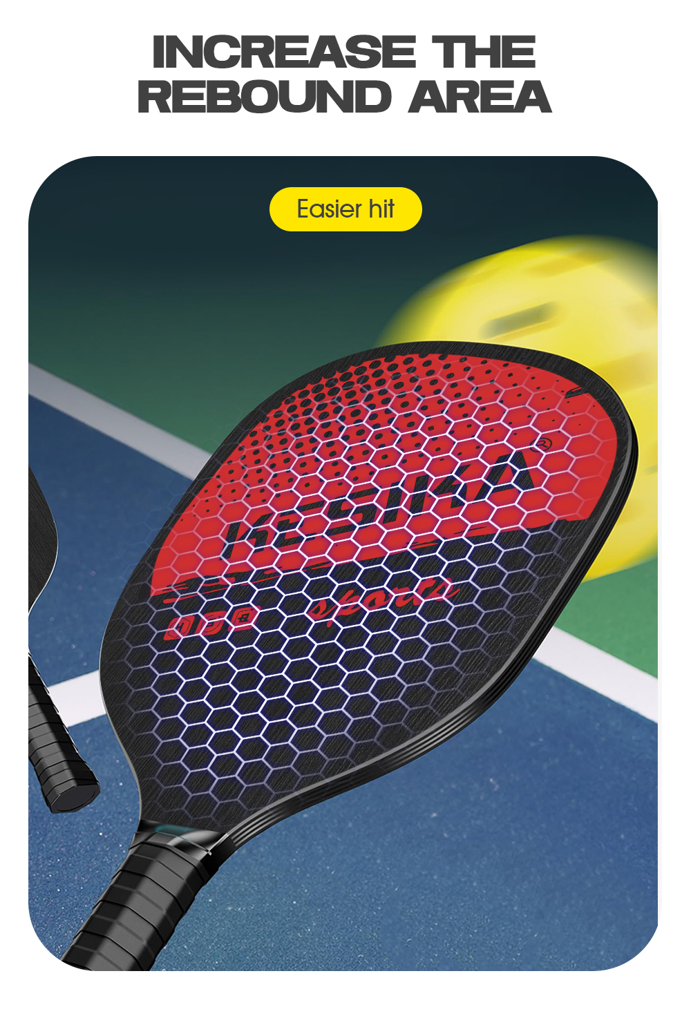 Pickleball Paddle Durable Wooden Pickleball Rackets Set of 2 Rackets ...