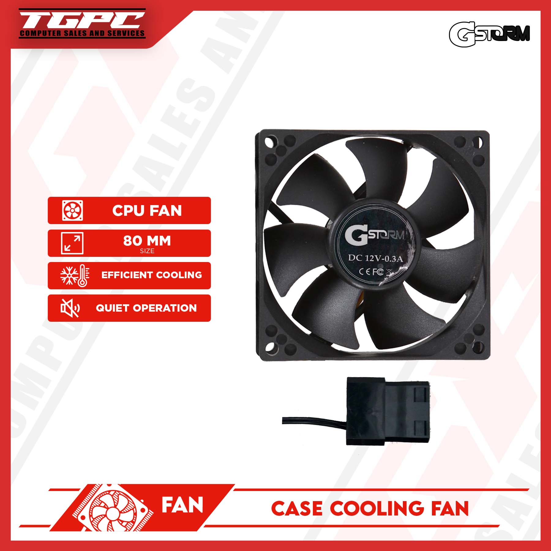 GStorm Cooling Fan 12V 80mm for CPU Case | Shopee Philippines