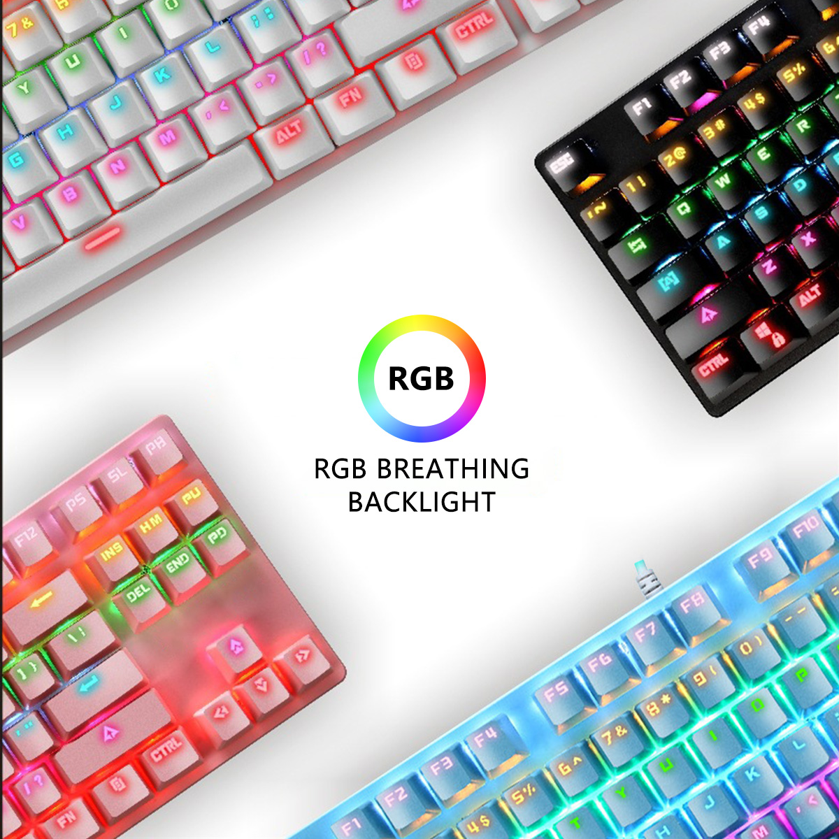 MKEPS GK80 Mechanical Keyboard 87Keys USB Wired Keyboards Gaming ...