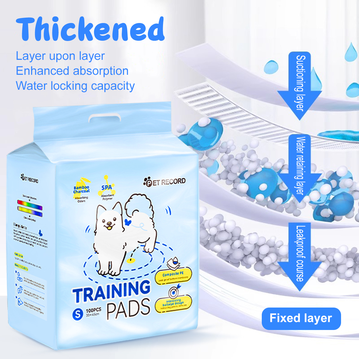 PET RECORD Dog pee pad with target pee pads for dogs with bullseye pee ...