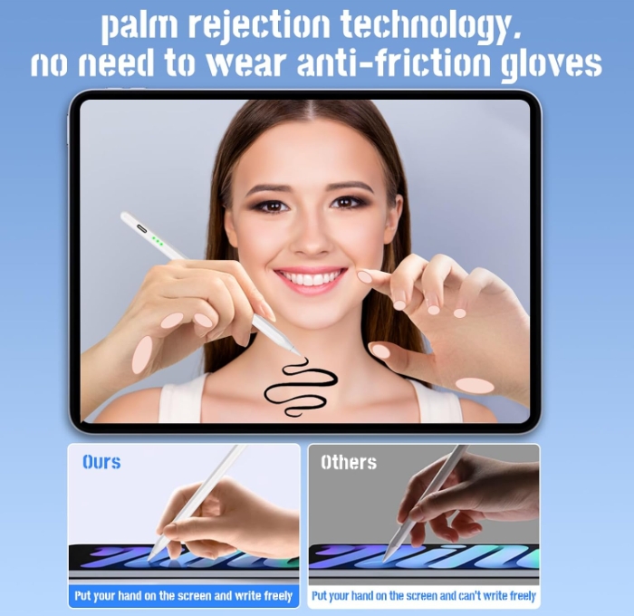 2260 Universal Active Stylus Pen Palm Rejection Pencil Air Capacitive ...