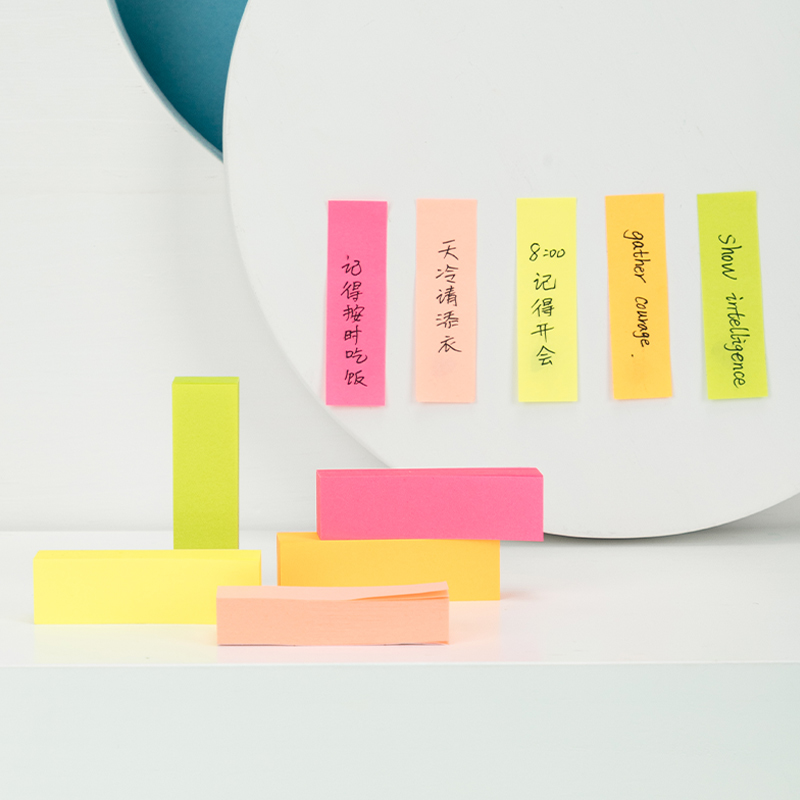 Deli 500 Sheets Page Markers Sticky Note 50*15mm Multicolor Note Paper ...