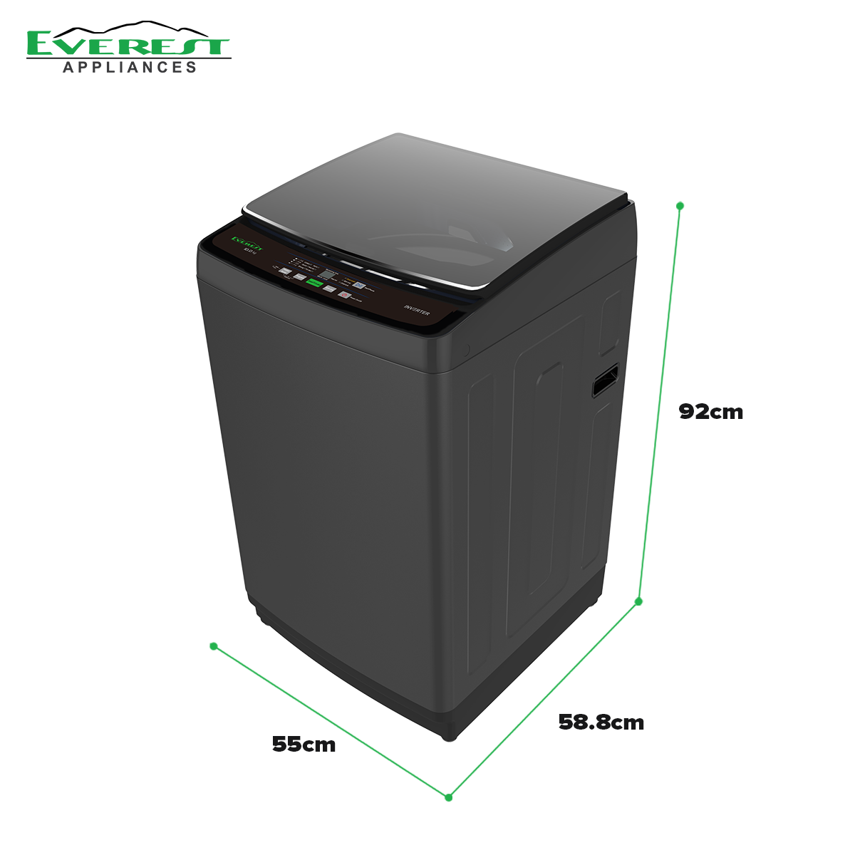 EVEREST 10kg Fully Automatic Inverter Washing Machine/ 5 Present ...