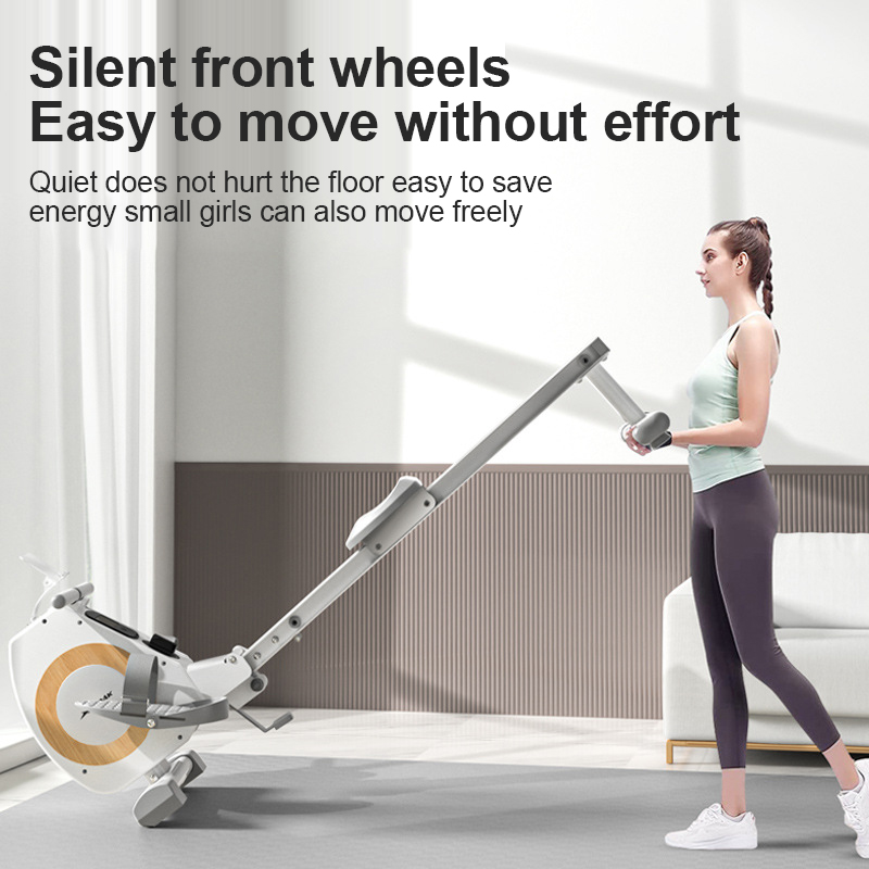 Rowing Machine Foldable 8-level Adjustable Resistance Rower with LED ...