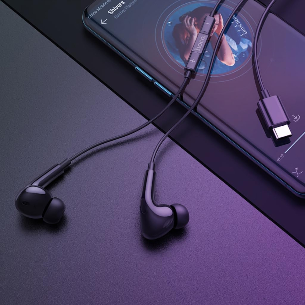 HOCO M101 Pro Crystal Sound Wire-Controlled Digital Earphones with Microphone | Type-C | Shopee ...