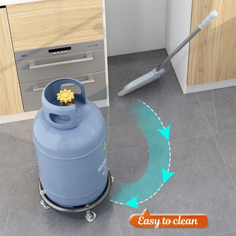 Gasul Stand Moveable Rolling Tray Gas Tank Holder Metal Plant Basin ...