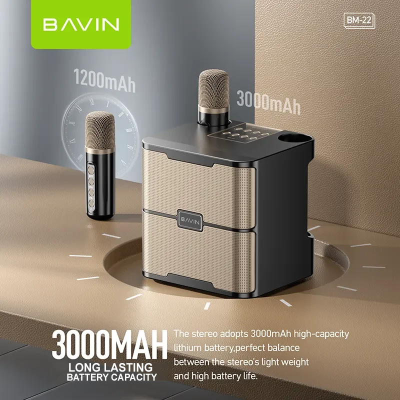BAVIN BM22 Mini Amplifier Karaoke Bluetooth Wireless Speaker with Heavy ...