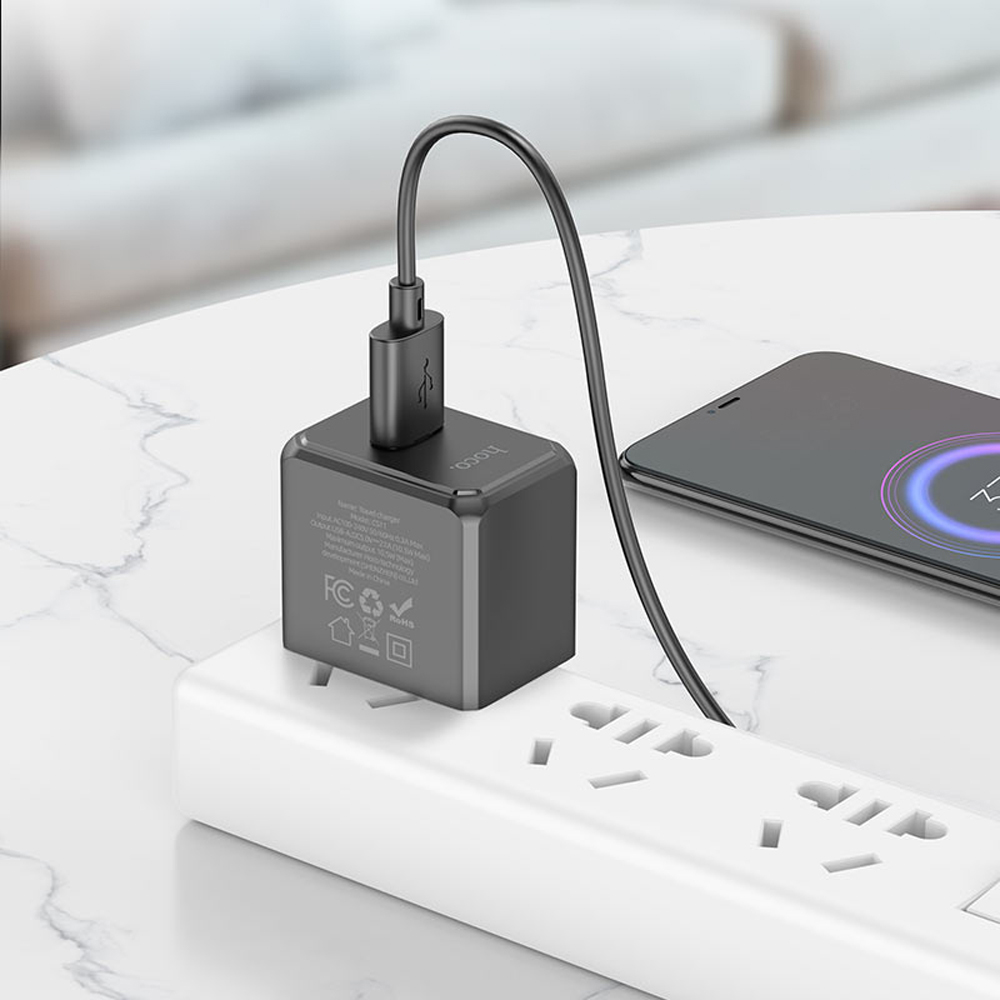 Hoco CS11 Ocean Wall Charger + Micro USB Set (US) | Shopee Philippines