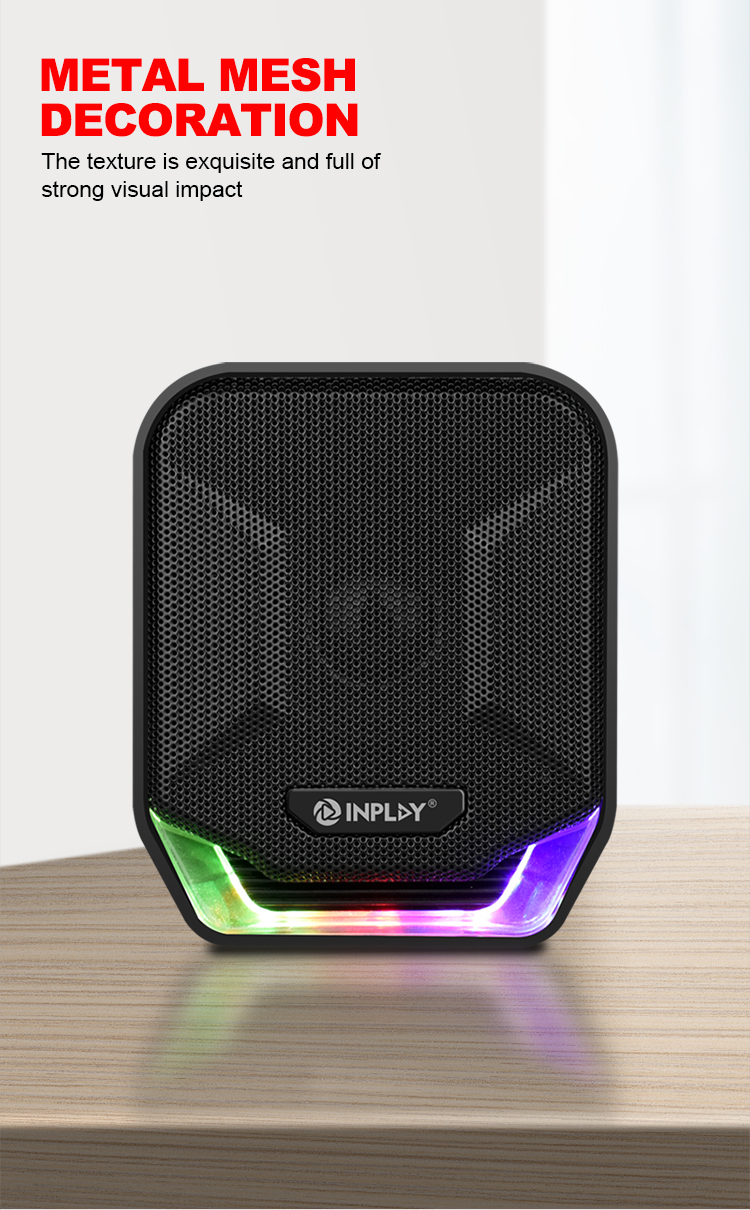 Inplay MS003 Mini RGB Speakers 3D Surround Shocking Bass Boost USB+3 ...