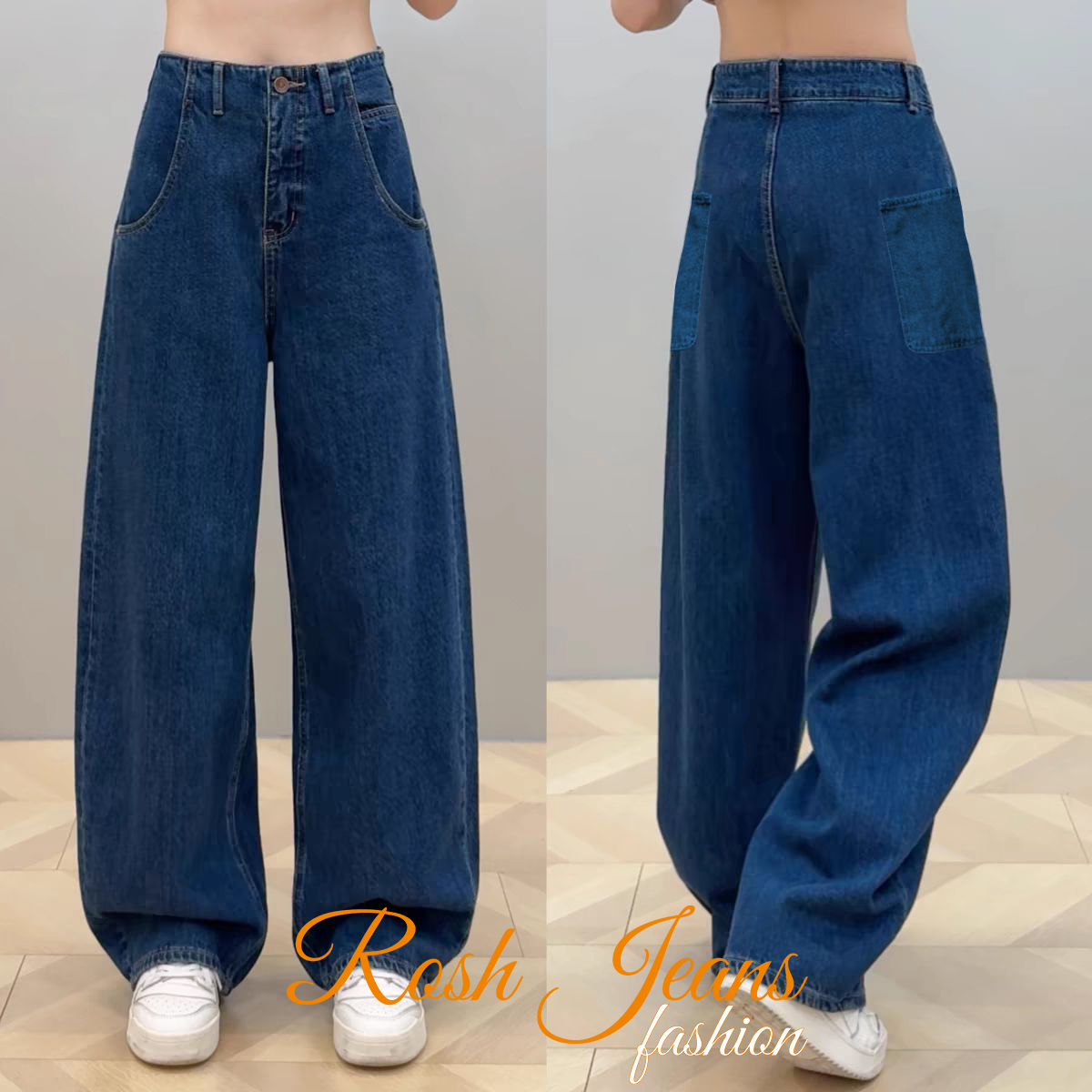 Rosh_Jeans Wide leg Baggy Pants Retro Denim CARGO pants for women High ...