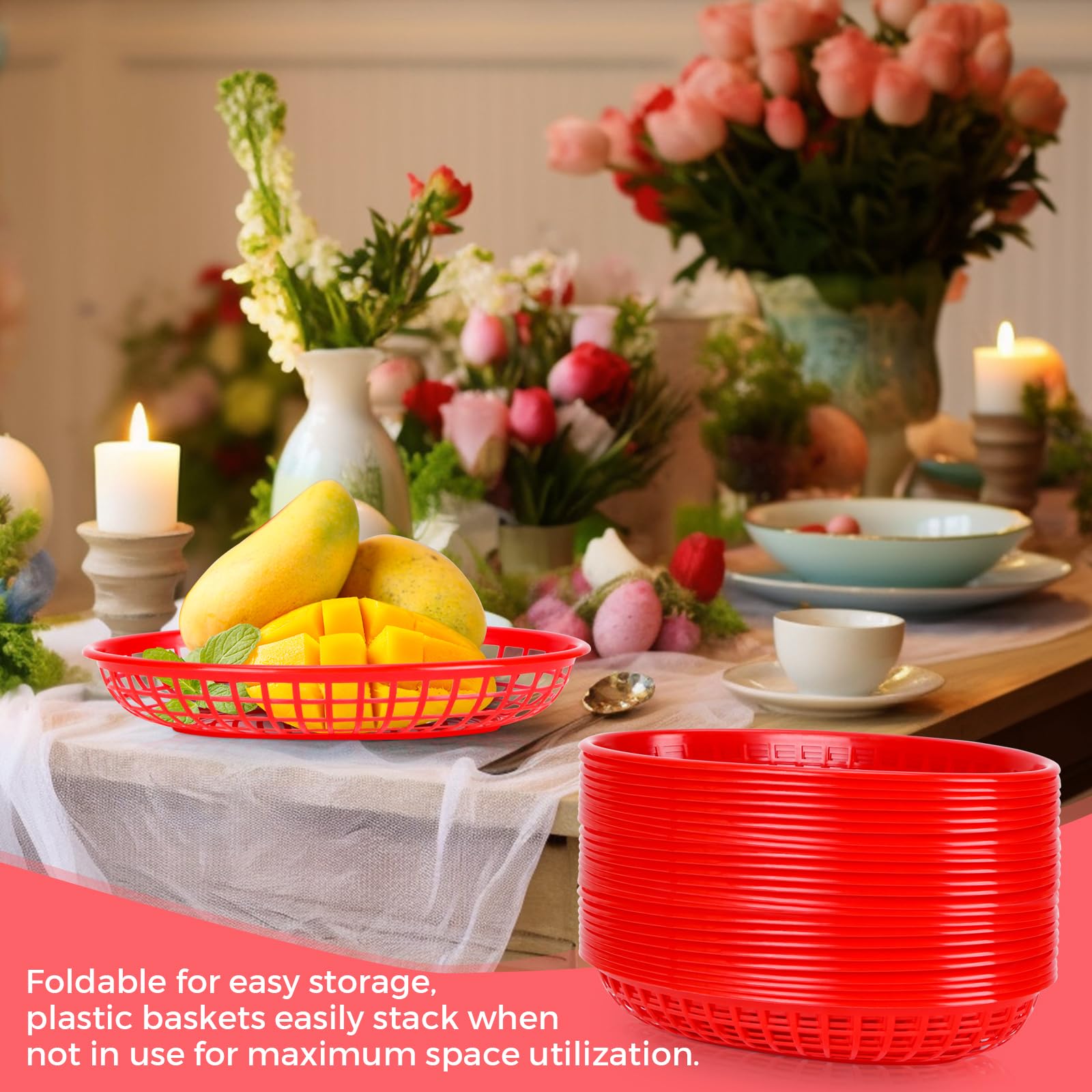 Burger Baskets Food Baskets Serving Tray Sets for Restaurant Supplies ...