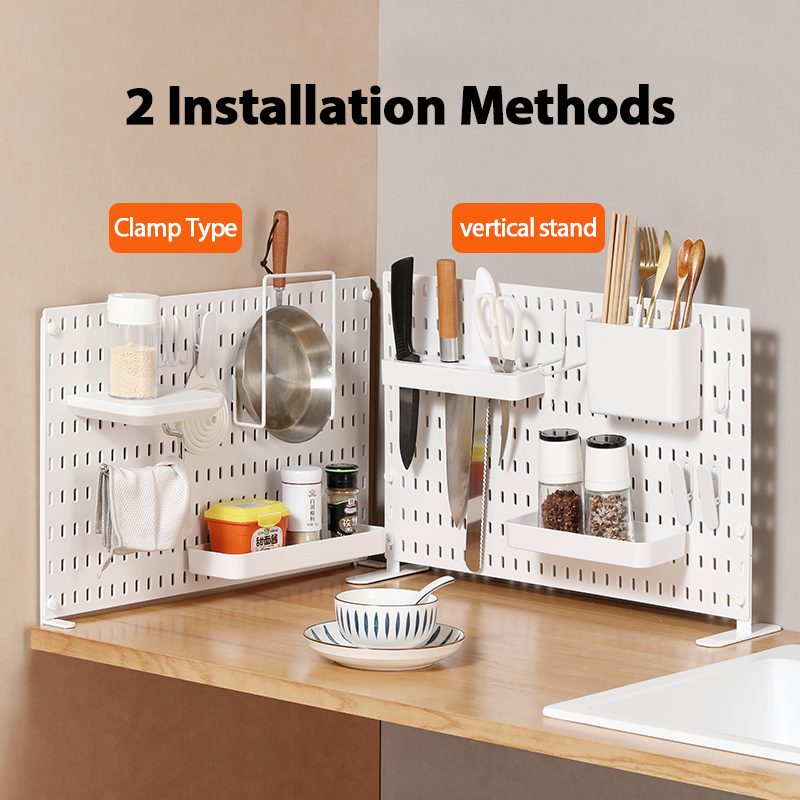 Vertical pegboard desk Dish Rack Kit Hole Board for Wall Home Decor ...