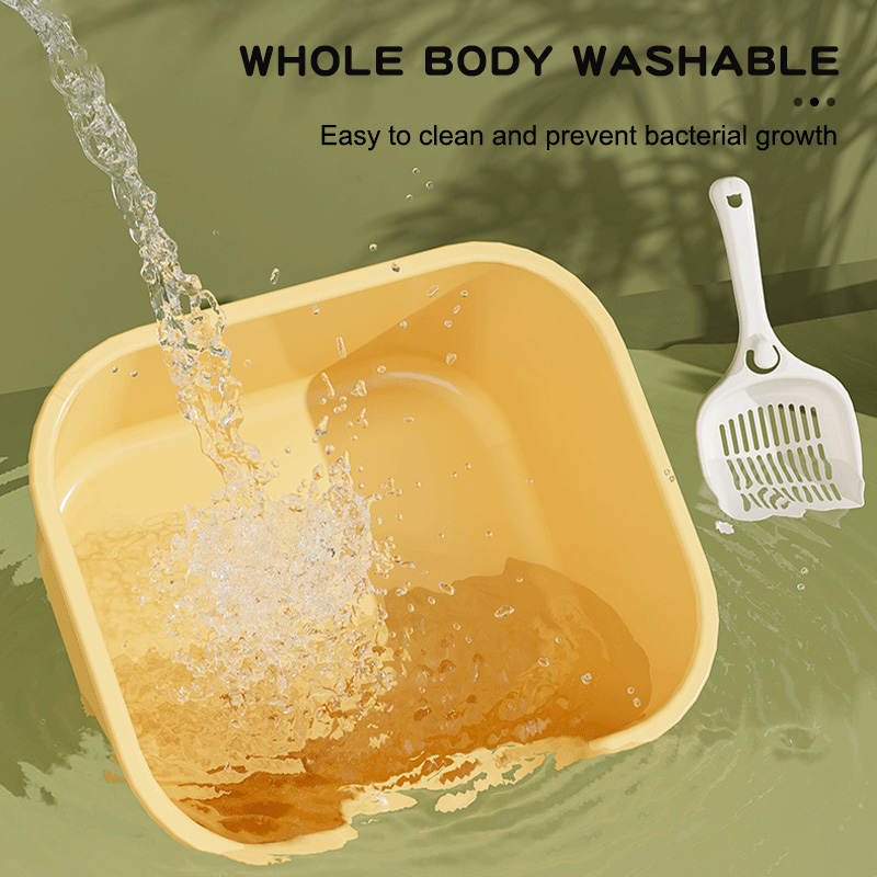 【Big Mac】Cat Litter Box Large Capacity Cat Litter Pan Large Space ...