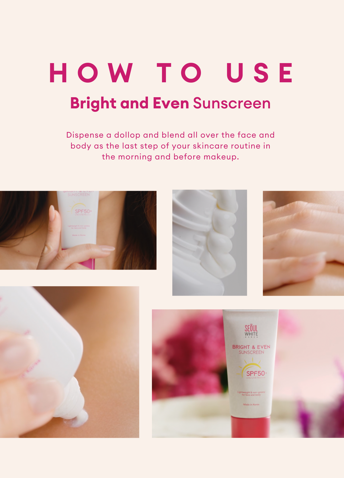 Seoul White Korea Bright & Even Sunscreen Tube 30mL SPF50+ UVA/UVB PA ...