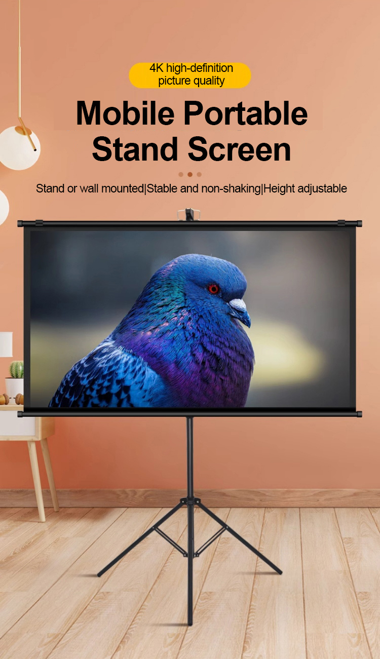 MC&HOME 100 inch Big Projector Screen with Stand Dual Use Portable Wall ...