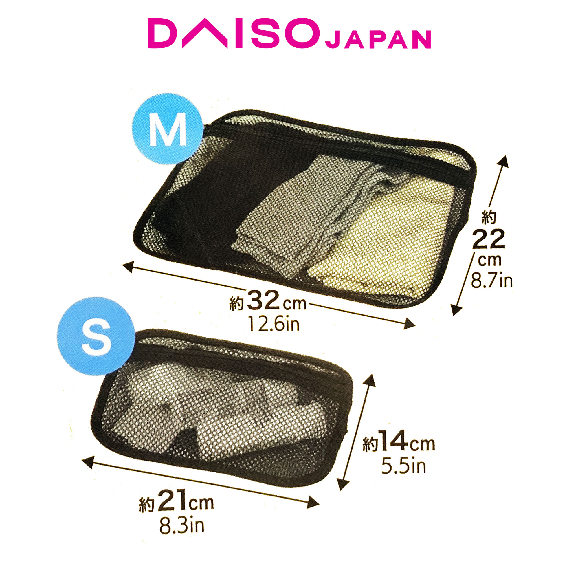 Daiso Travel Mesh Case Bag S/M | Shopee Philippines