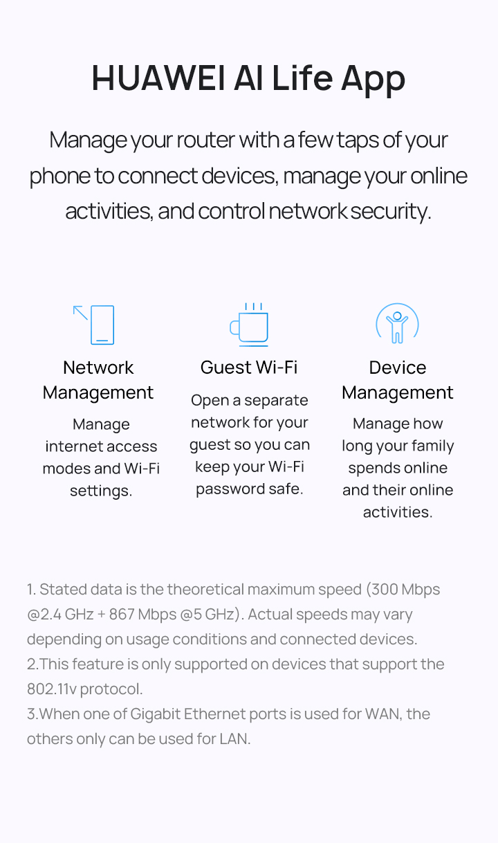 HUAWEI WIFI AX1 Router | Dual-band 1200 Mbps | Broad Coverage | 3 Steps ...