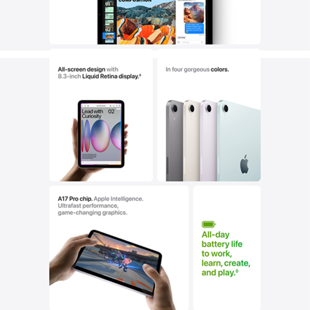 Apple iPad Mini A17 Pro Wi-Fi 7th Gen (Late 2024) | Shopee Philippines