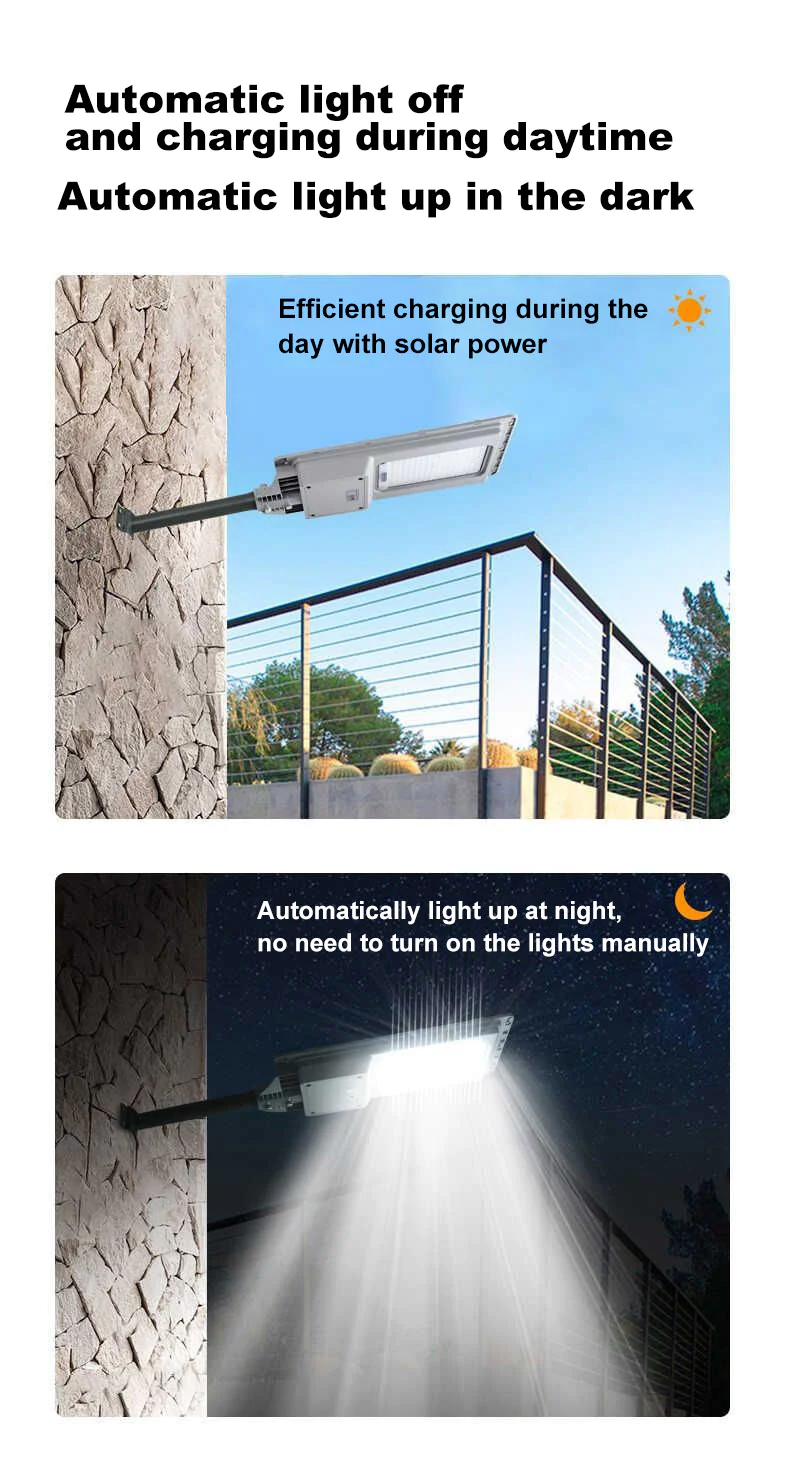 Solar Street Light outdoor waterproof high power motion sensing IP67 ...