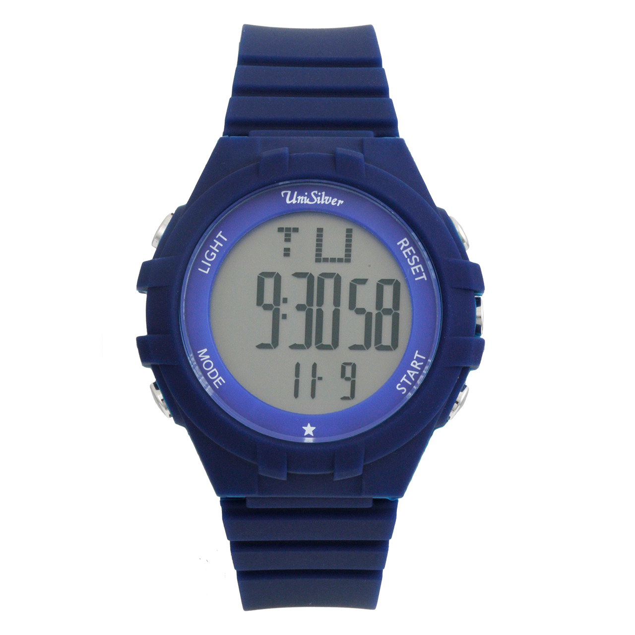 UniSilver TIME Unisex Navy Blue Digital Rubber Watch KW4404-1004 ...