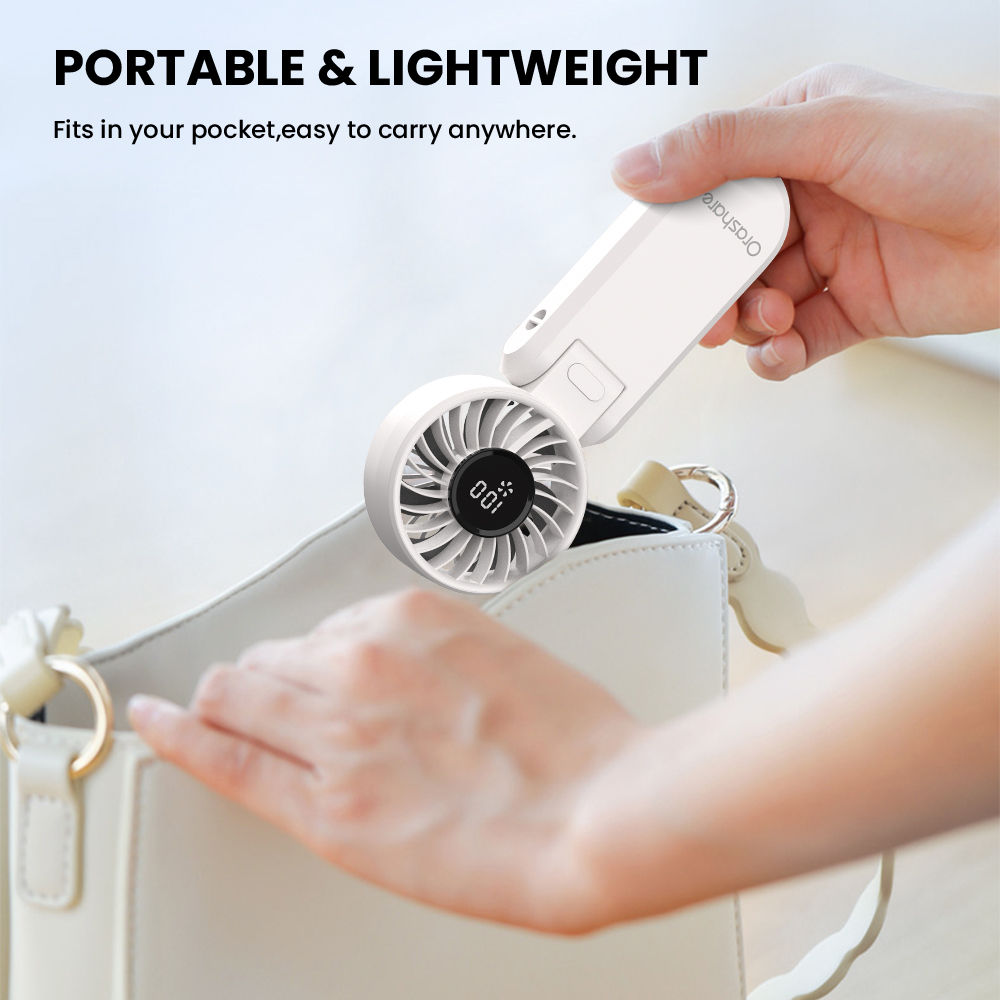 Orashare HF10 Foldable High-speed Handheld Fan 4000mAh Rechargeable Fan ...