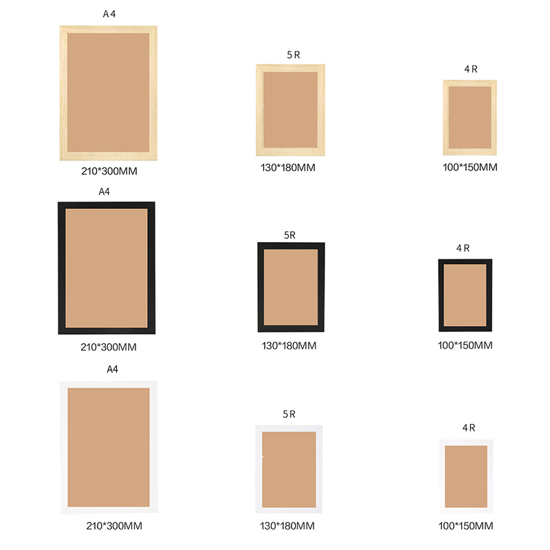 4R/5R/A4 Wooden Picture Frames For Table Top Display And Wall Mounting ...