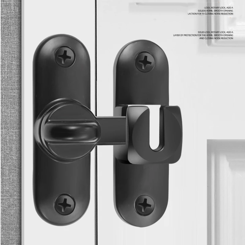 Door Latch Handle Security Anti-theft 90 Degrees Sliding Door Bolt Free ...