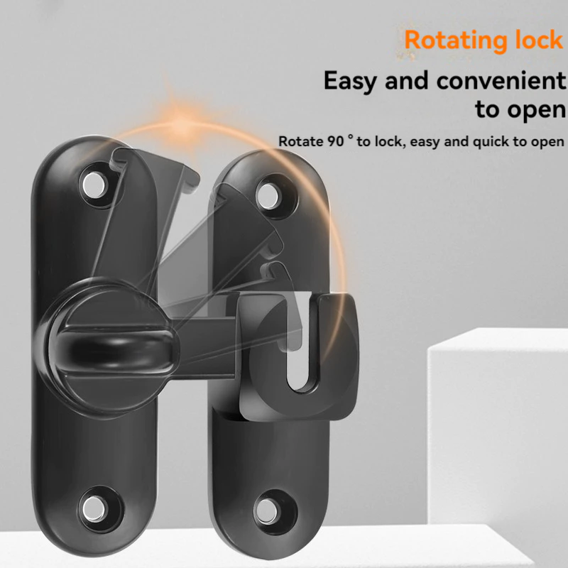 Door Latch Handle Security Anti-theft 90 Degrees Sliding Door Bolt Free ...