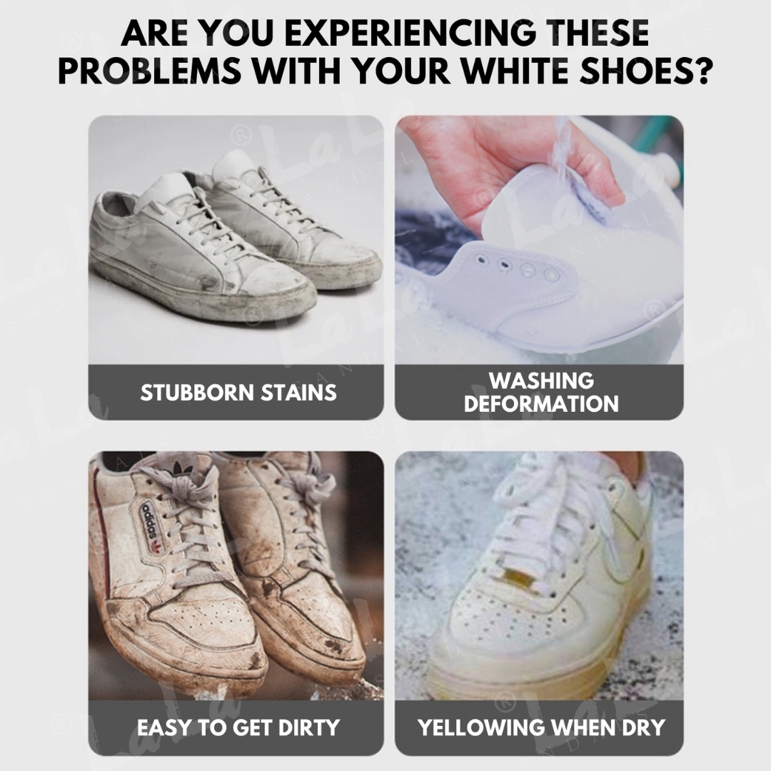 LALA Shoes Cleaner For White Shoes Rubber and Leather material | Shopee ...