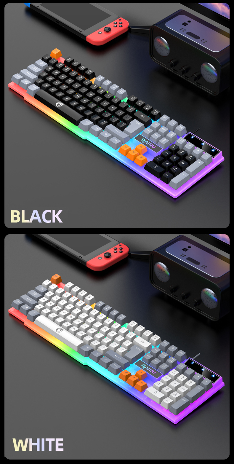 Zeus x Raiku K-26 3 Color Combinations Wire Gaming Keyboard With LED ...