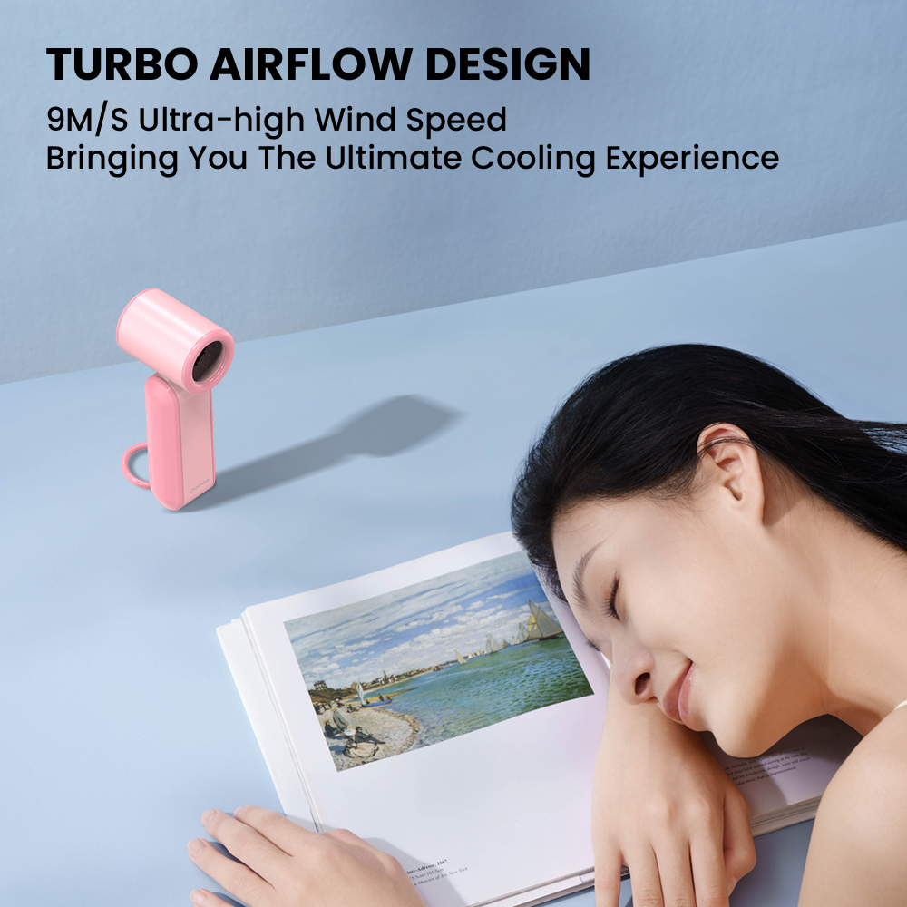 Orashare HF11H 3000mAh Turbo Mini Fan Rechargeable Handheld Jet Fan 5 ...