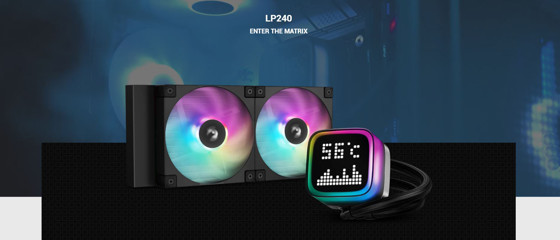 Deepcool CPU Cooler Fan LP240 Black Liquid Cooler with a Matrix Display (R-LP240-BKMSNC-G-1 ...