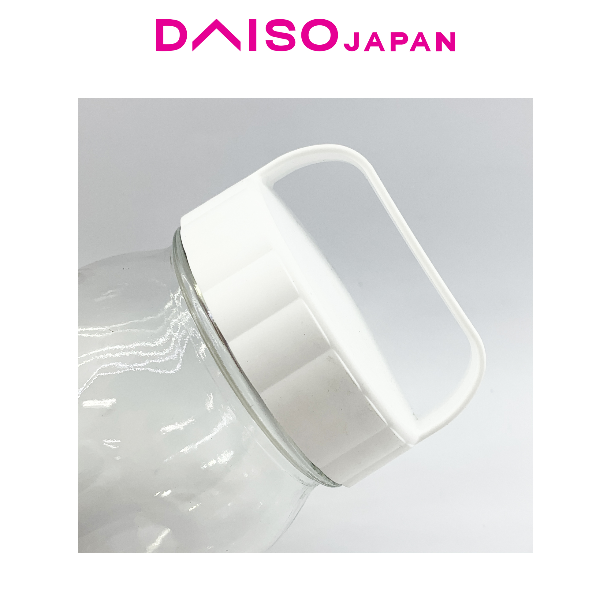 Daiso White Handle Glass Container (450ml) | Shopee Philippines