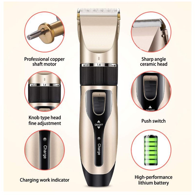 Hair Clipper Electric Razor Hair Cut Men Shaver USB Rechargeable Low ...