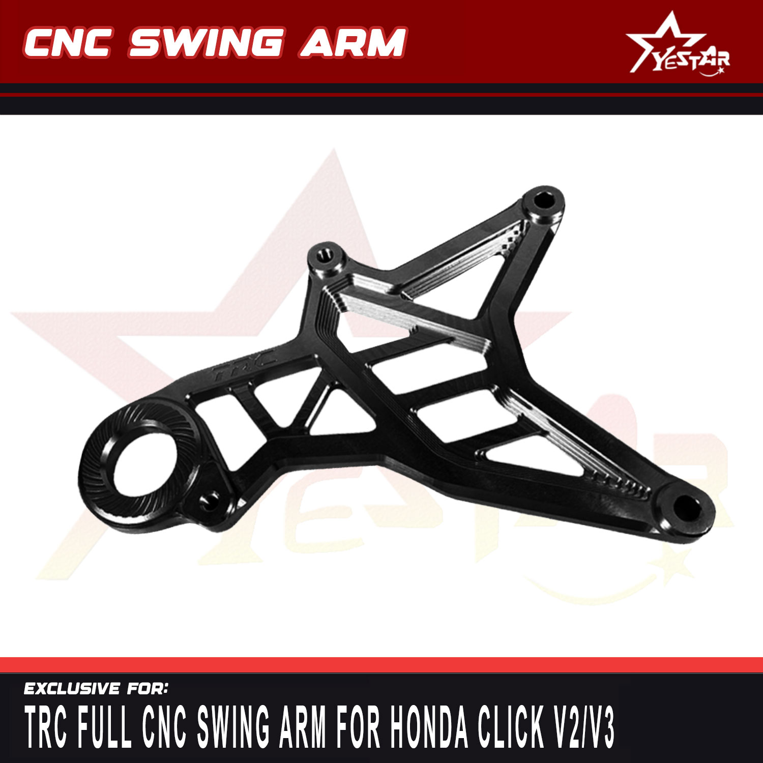 YESTAR MOTOR TRC FULL CNC SWING ARM FOR HONDA CLICK V1 AND V2 | Shopee ...