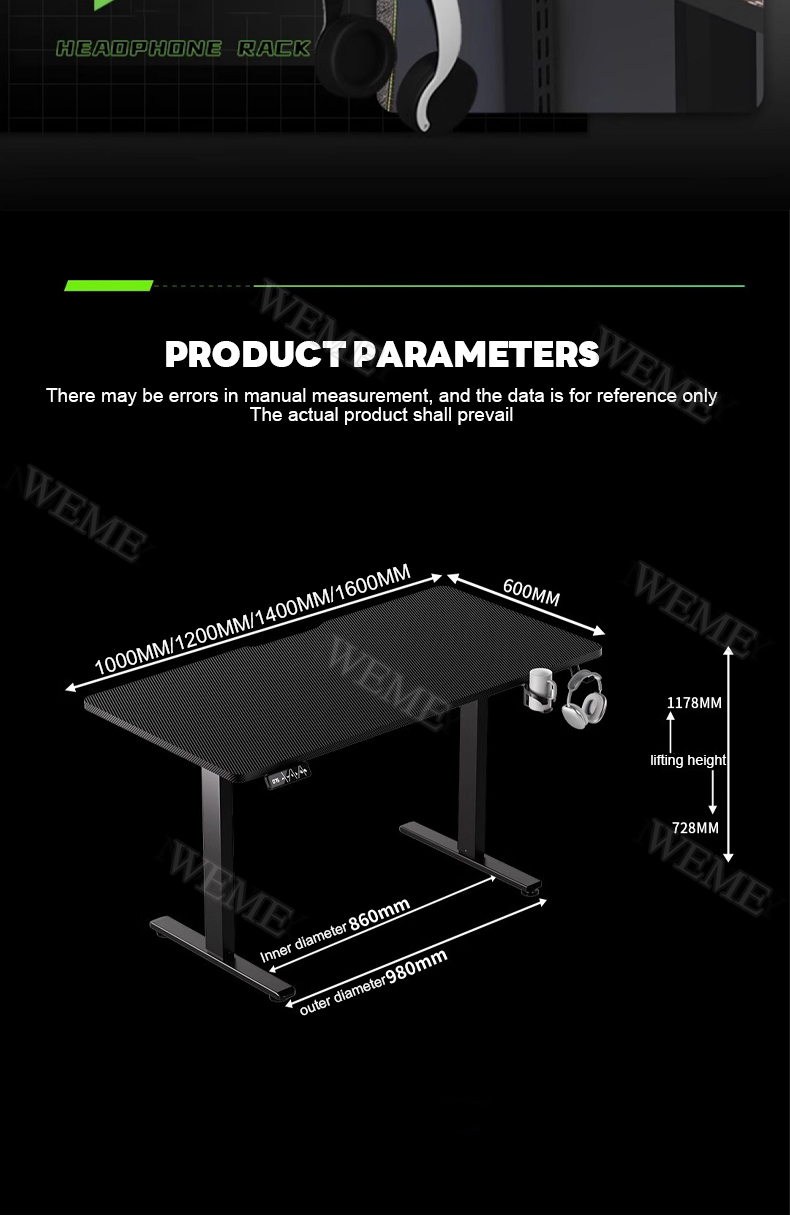 Elevating Computer Desk Carbon Fiber Electric Elevating Table ...