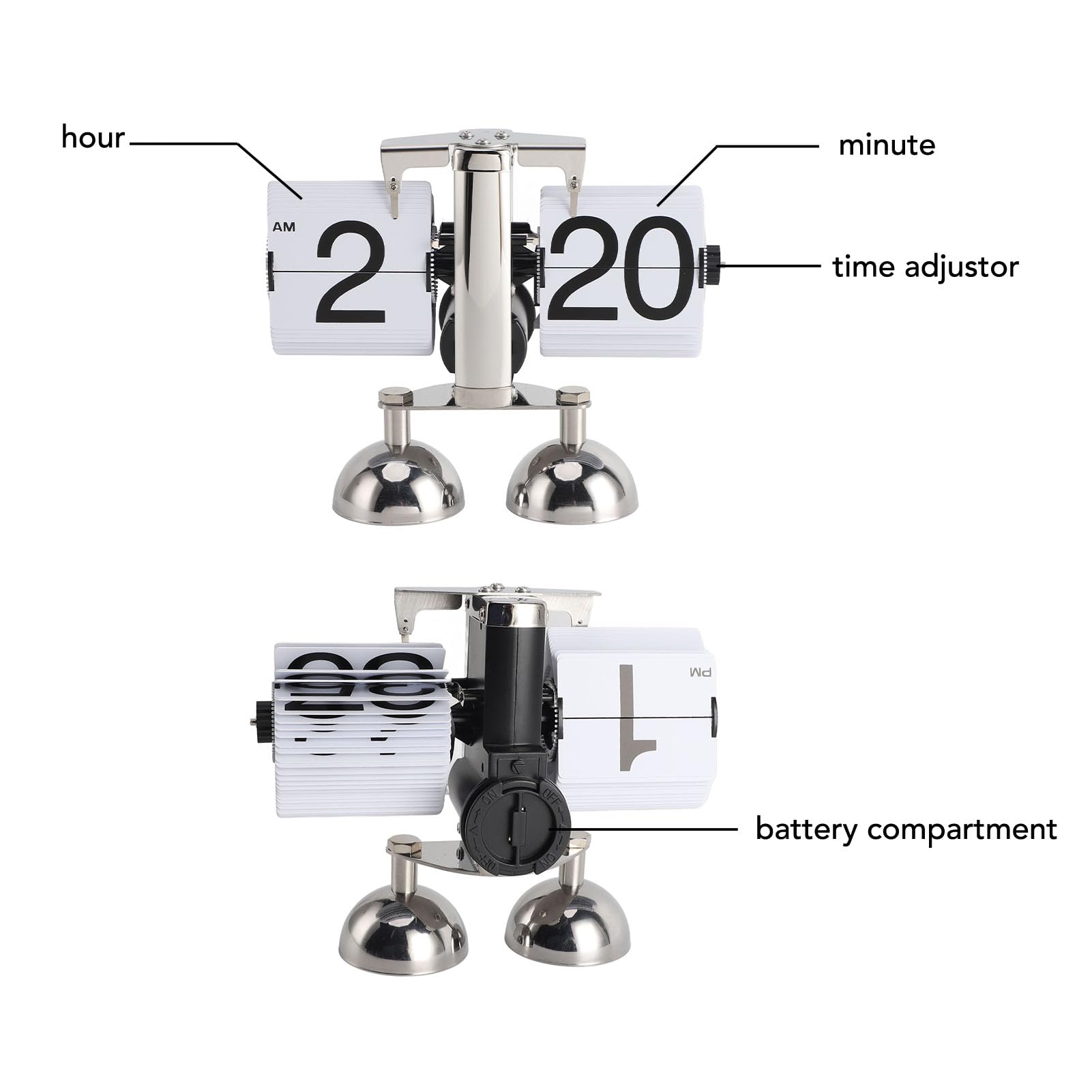 Retro Mechanical Automatic Flip Clock | Minimalist Desk & Home Decor ...