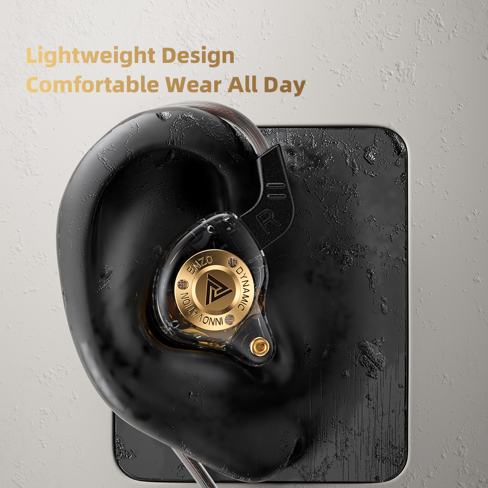 QKZ ENZO Wired Earphone with Microphone HiFi Music Monitor Bass ...