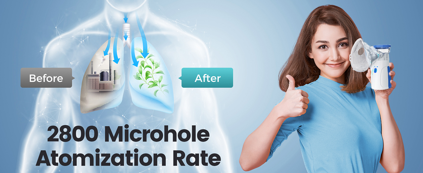 Gold Star Portable Nebulizer Rechargeable Inhaler Ultrasonic Spray ...