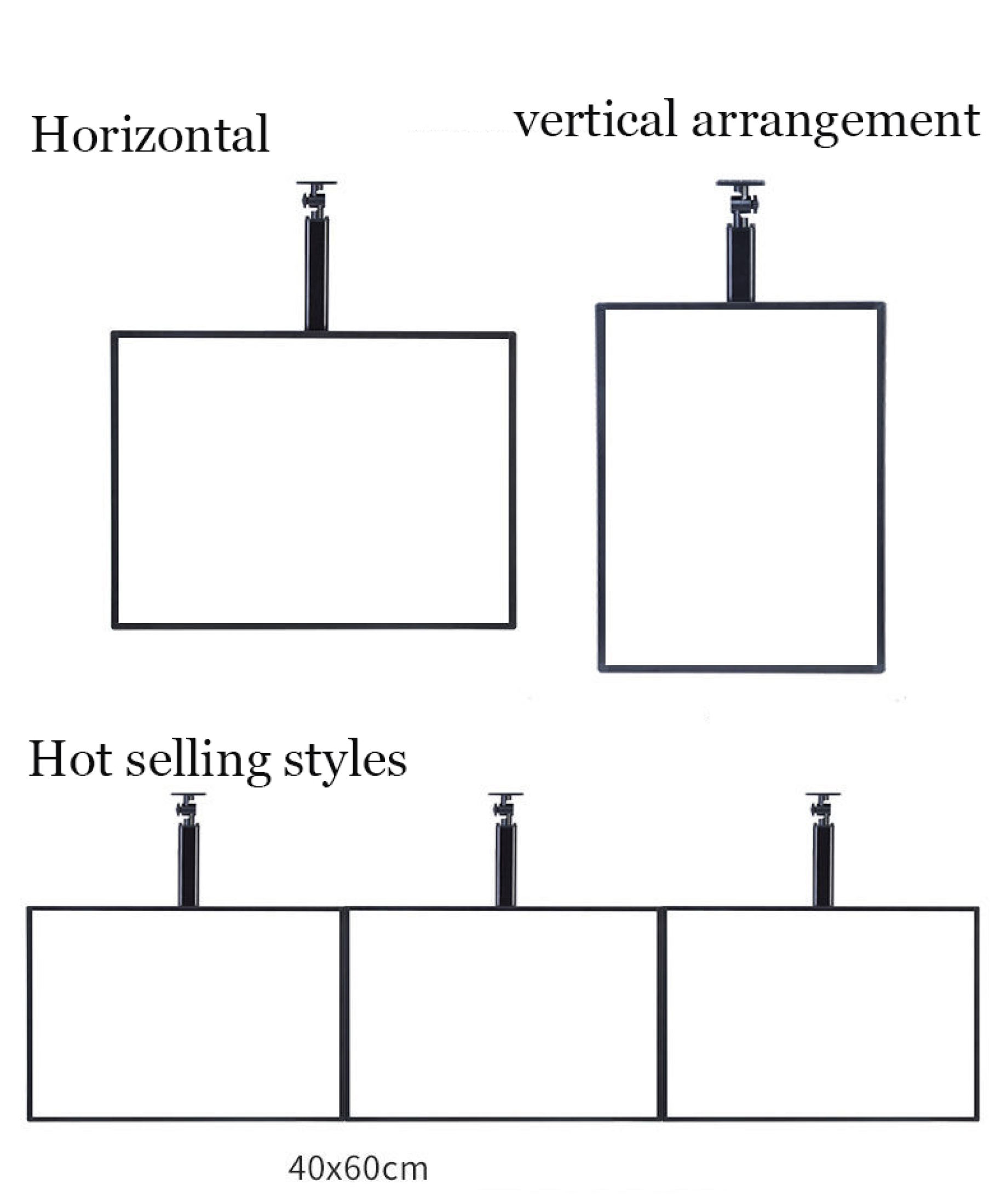 LED billboard display With telescopic boom hanging menu board display ...