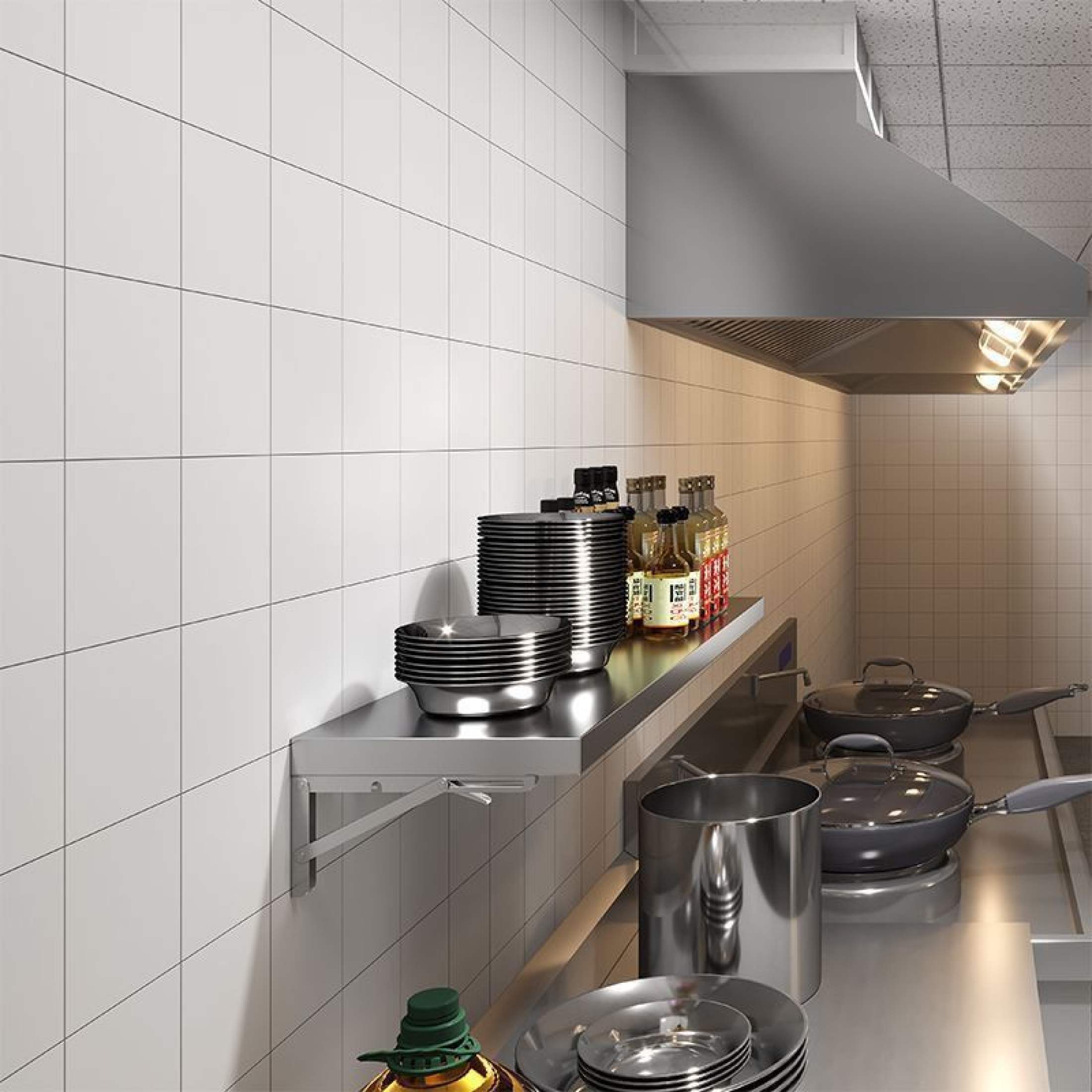 Thick 304 Stainless Steel Microwave Oven Shelf Wall-Mounted Retractable ...