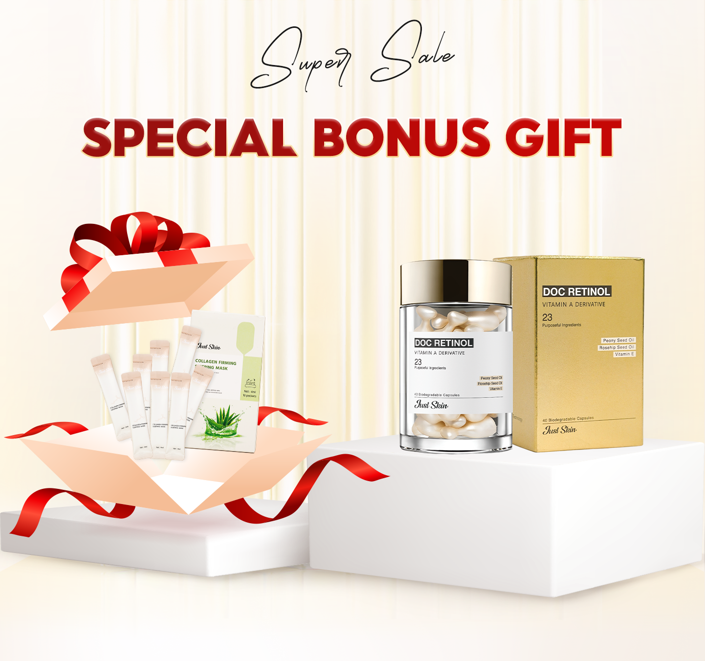 Just Skin Doc Retinol whitening serum - Capsules anti-aging fading dark ...