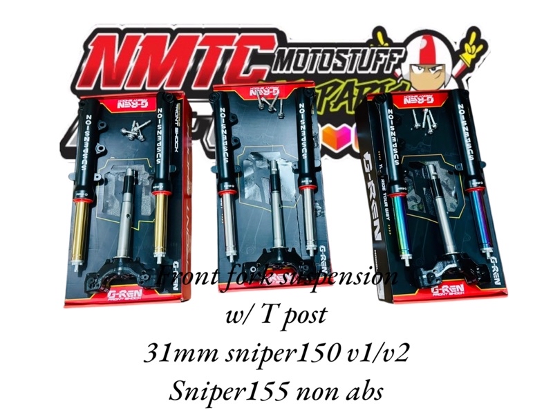 G REN FRONT FORK SUSPENSION W/ TPOST 31mm SNIPER150 V1/V2/ SNIPER155 ...