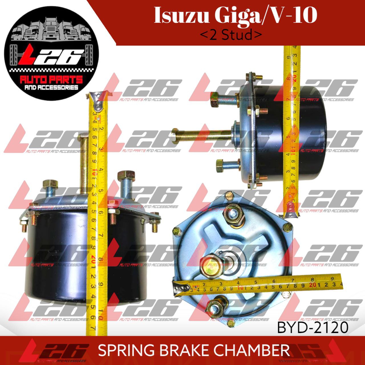 1PIECE Isuzu Giga V-10 TRUCK SPRING BRAKE CHAMBER 2 studs BYD-2120 ...