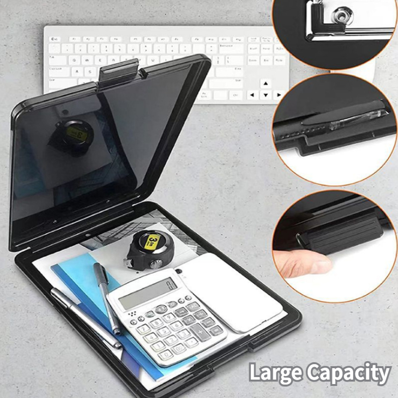 Long Clipboard With File Box 2 in 1 Writing Board Clamp File Storage ...