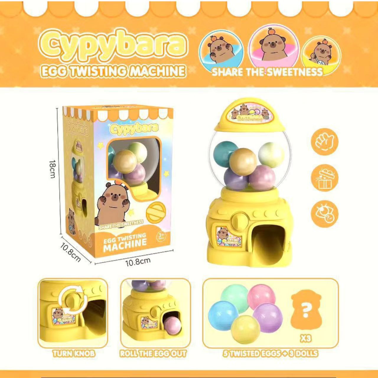 Lansite Children Mini Toy Machine Egg Twisting Machine Household ...